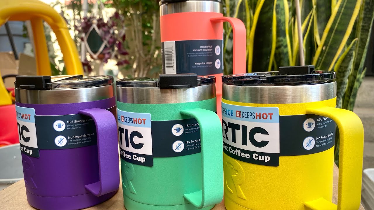 RTIC Travel Coffee Insulated Cup Mug Bright Colors 20 12 ounce ...