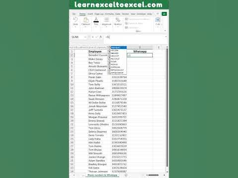 Excel Pro Trick Get Whatsapp links from Phone Numbers in Excel with CONCATENATE + HYPERLINK ...