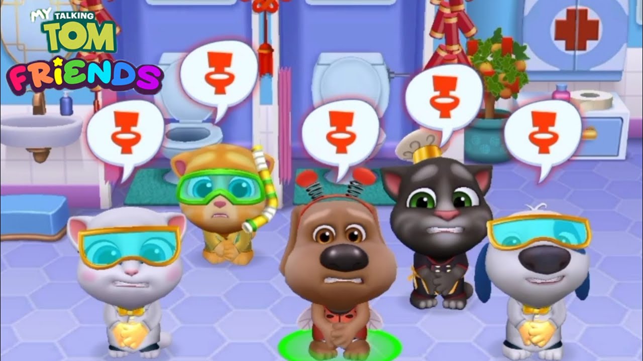 Funny Toilet Poop💩🚽My Talking Tom Friends👨‍🦯Drama (ios , Android ...