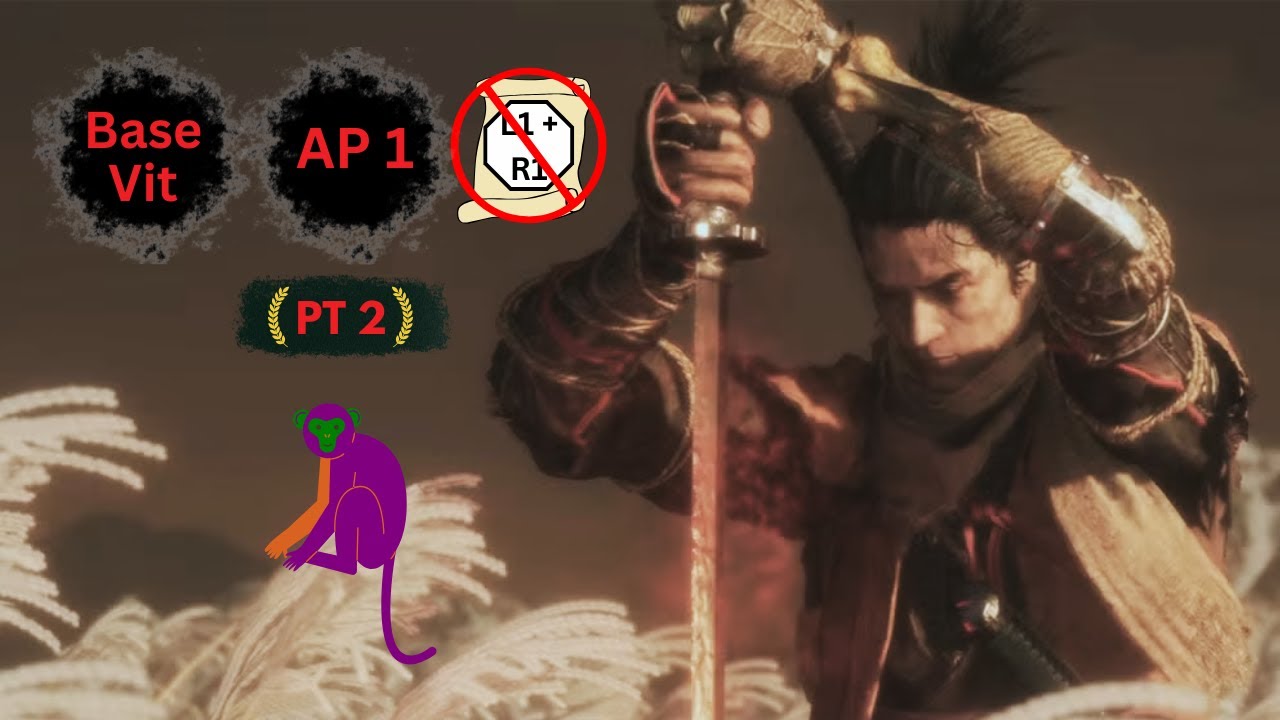 Sekiro Base VIT AP1 No Combat Art Normal Ending Pt 2: Folding Screen Monkeys - YouTube