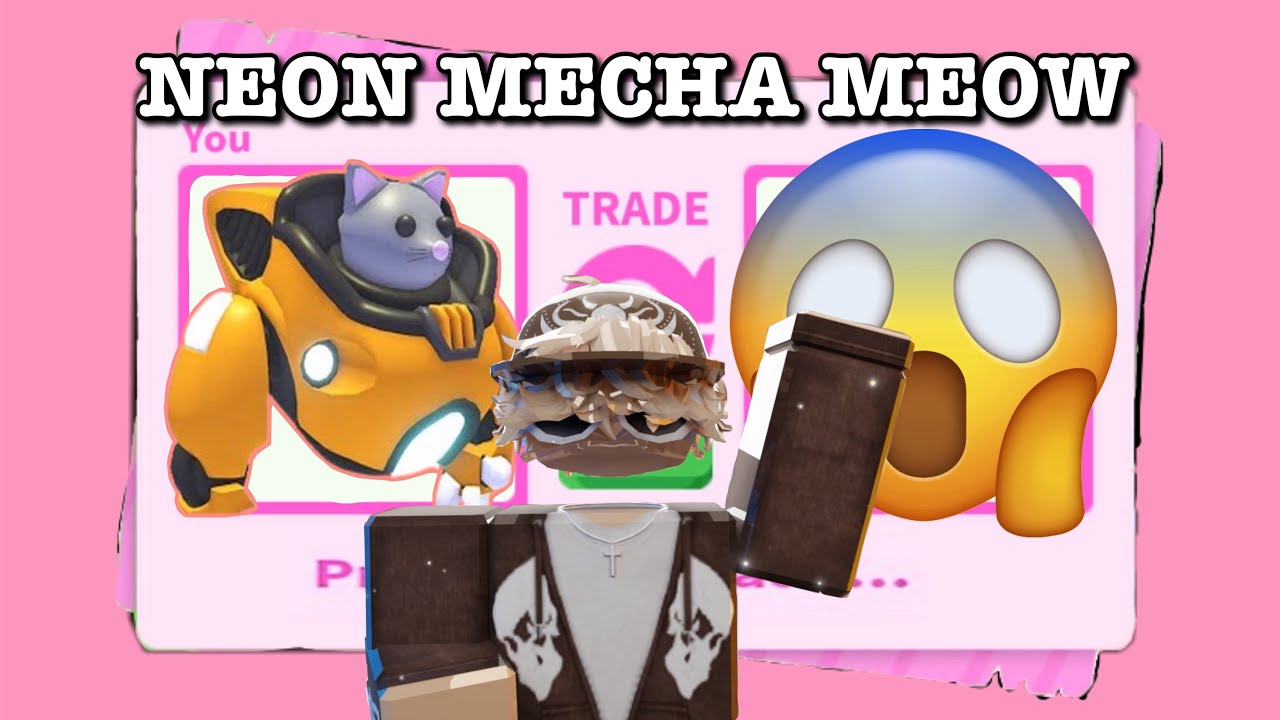 Trading *NEW* NEON MECHA MEOW in Adopt Me! - YouTube