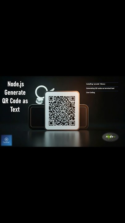 How to Generate QR Code as Text in Node.js | Display QR in Terminal #qrcode #coding #nodejs ...