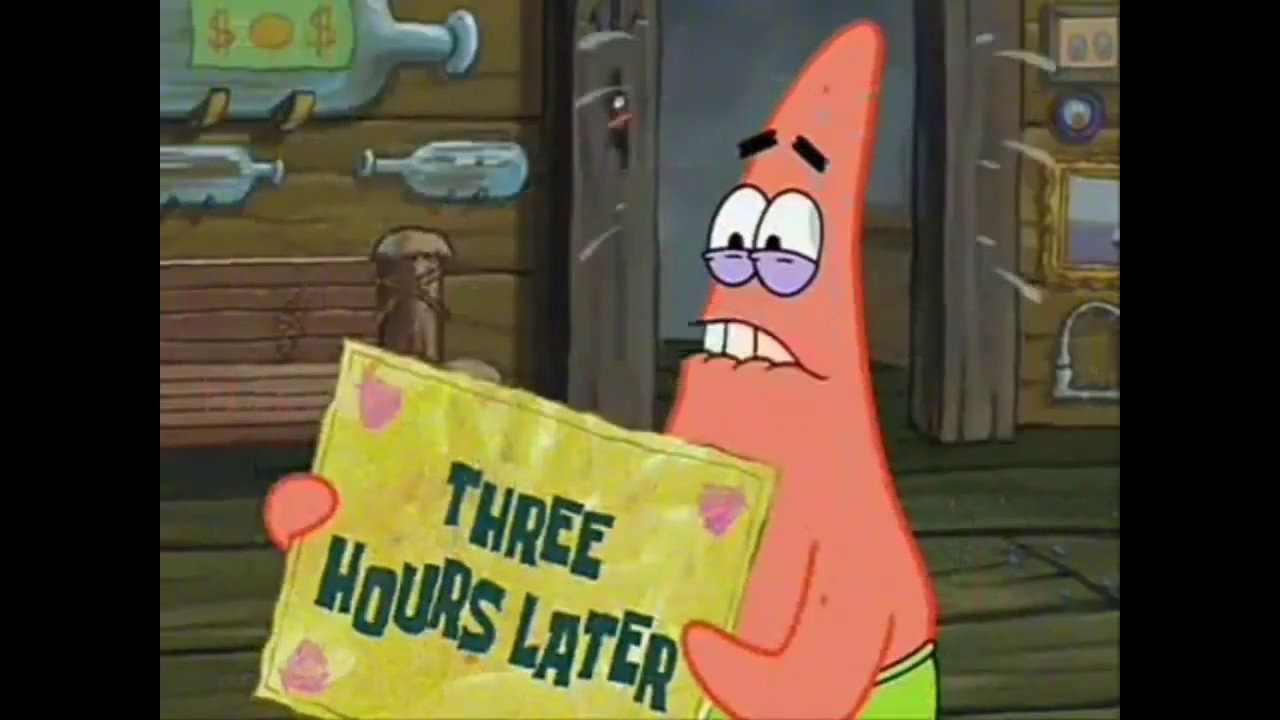 Can You Move It Along I'm All Out Of Time Cards... Patrick Time Card ...
