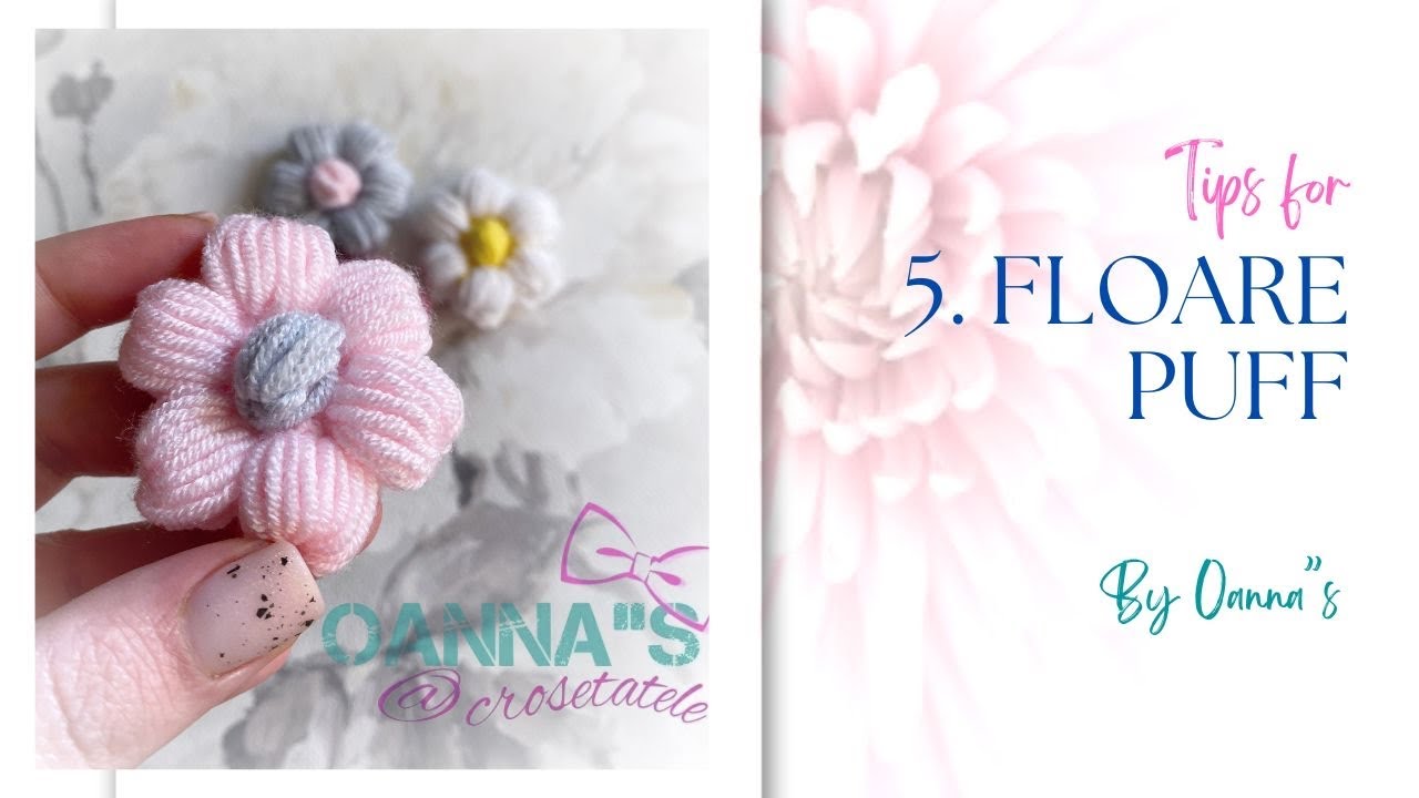 5. Floare PUFF, tutorial pas cu pas - YouTube