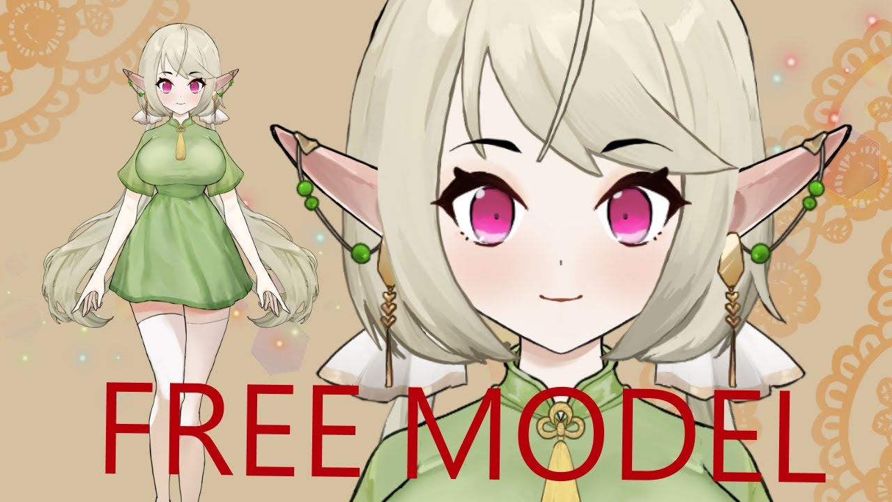 Free Live2d Elf model Showcase - YouTube