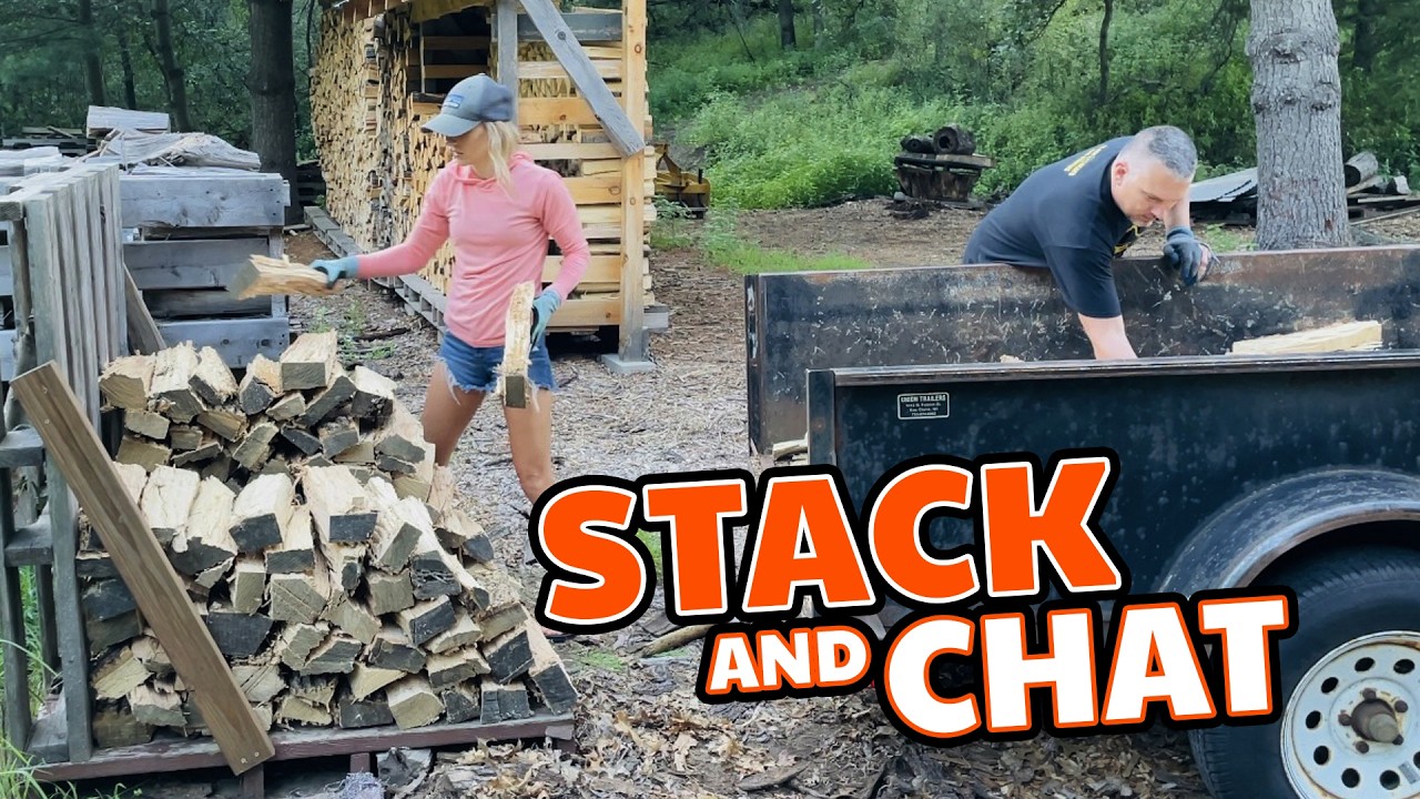 Firewood Stacking and Firewood Chatting - YouTube