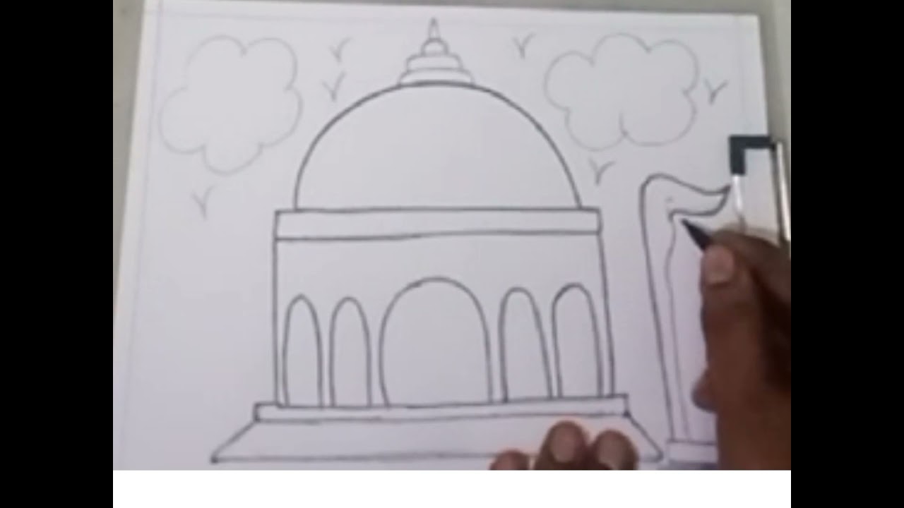 Sikhism Temple Drawing