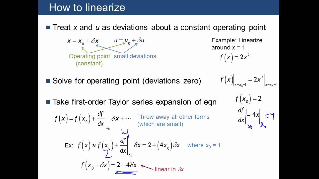 Lecture 20 Introduction to linearization - YouTube