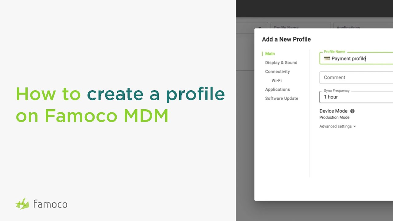 How to create a new profile | Famoco MDM Tutorials - YouTube