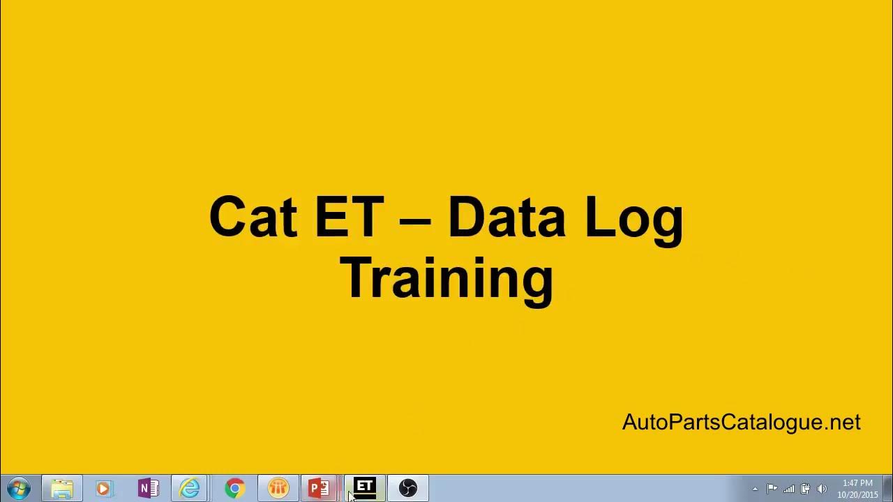 Cat ET Quick Training Data Log - YouTube