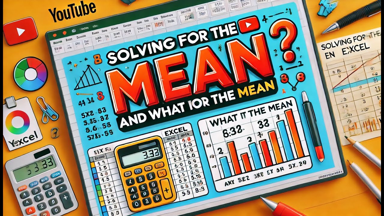 Solving for the Mean (average) in Excel and What is the Mean - YouTube
