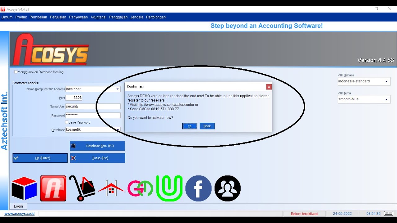 TIDAK BISA MASUK ACOSYS, ACOSYS DEMO VERSION?? - YouTube