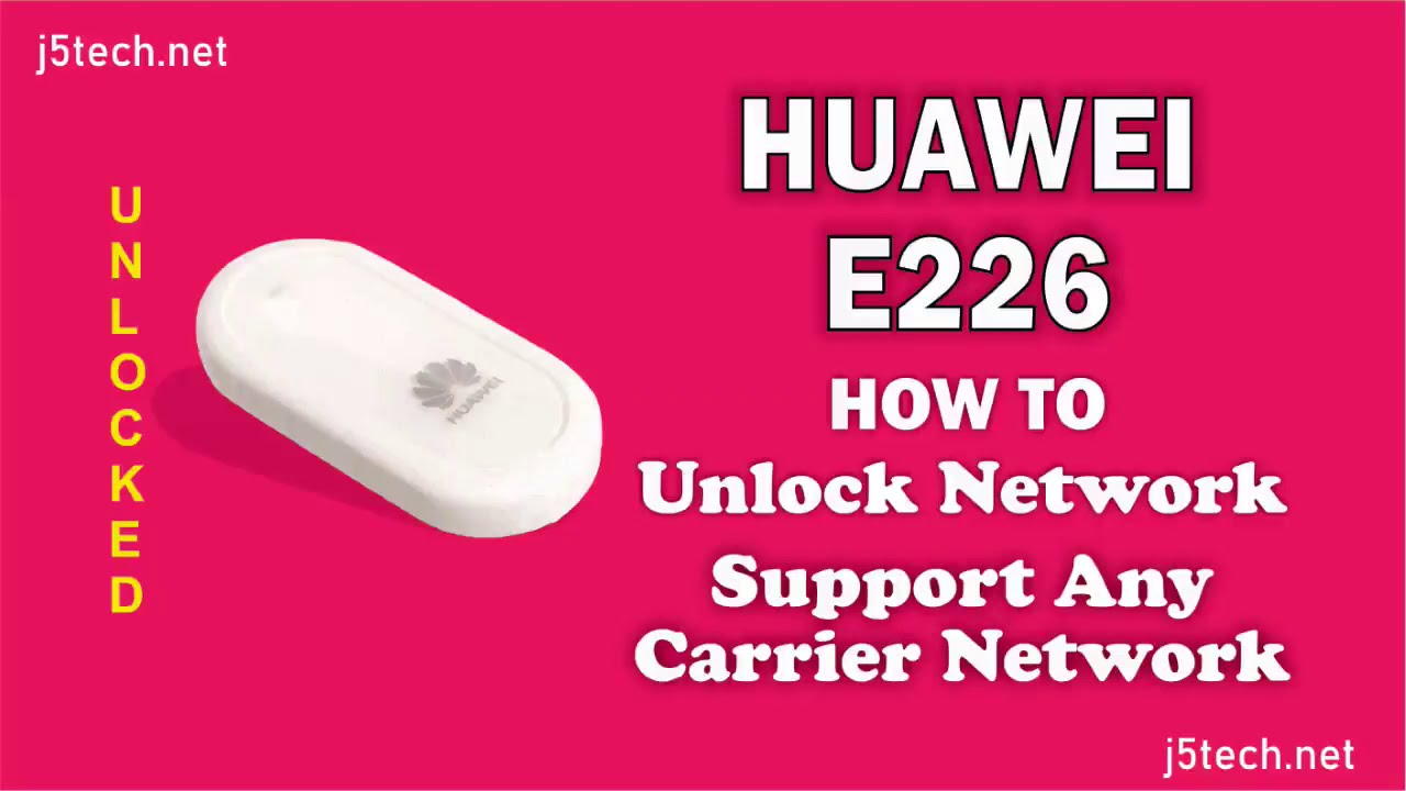 How to Unlock Huawei E226 Modem - YouTube