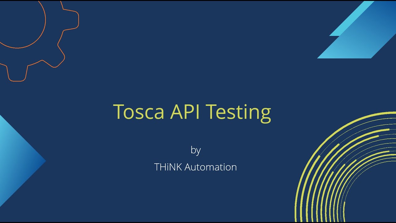 Tricentis Tosca Api Testing Api Automation Youtube