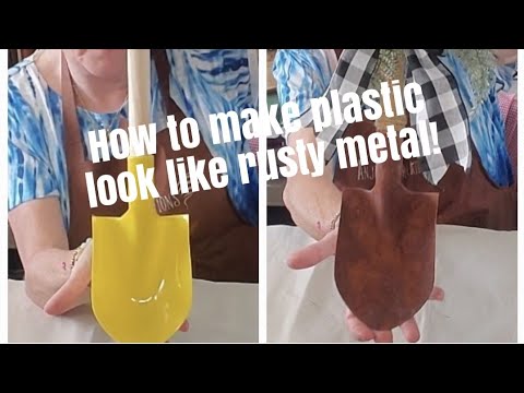 How to make plastic look like rusty metal! - YouTube