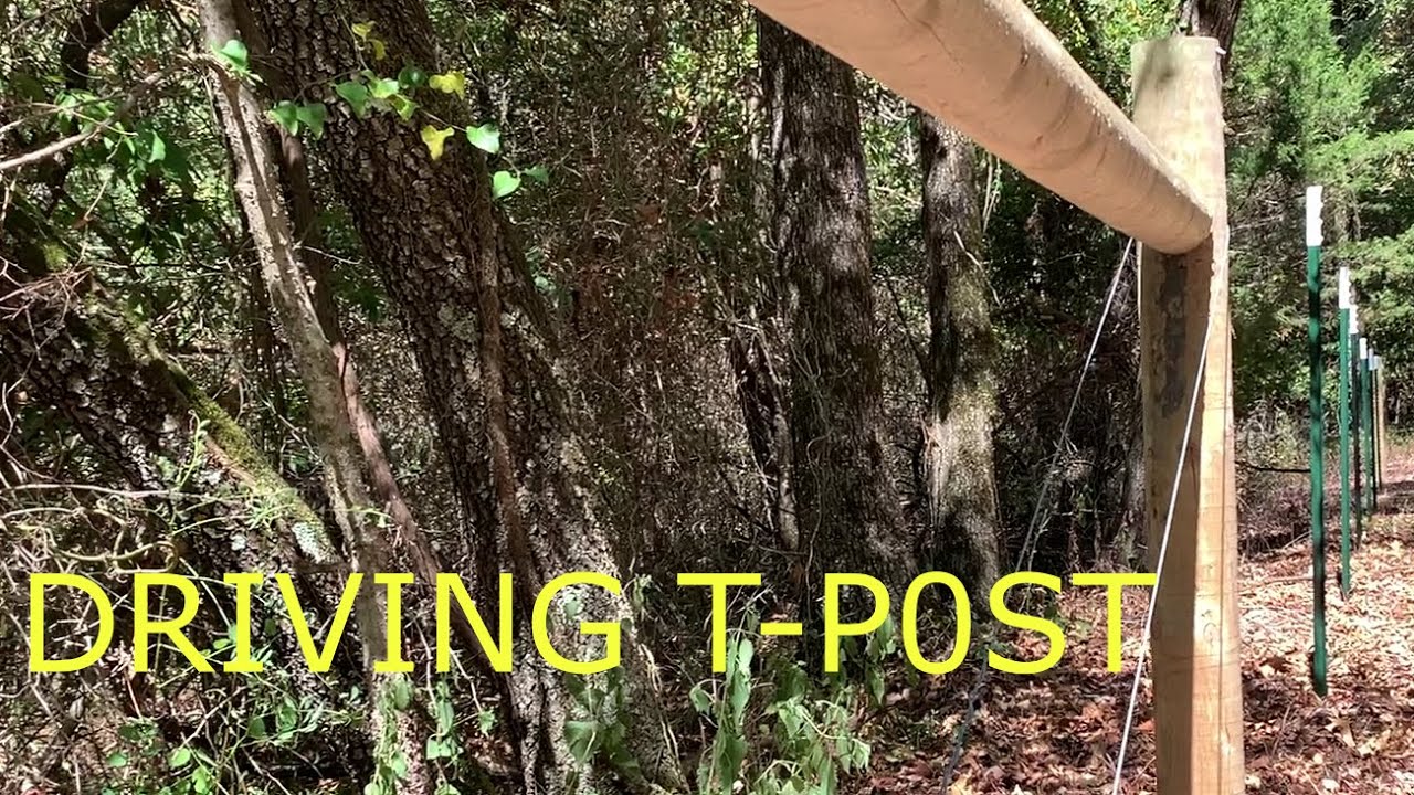 Driving T-Post, ready for wire - YouTube