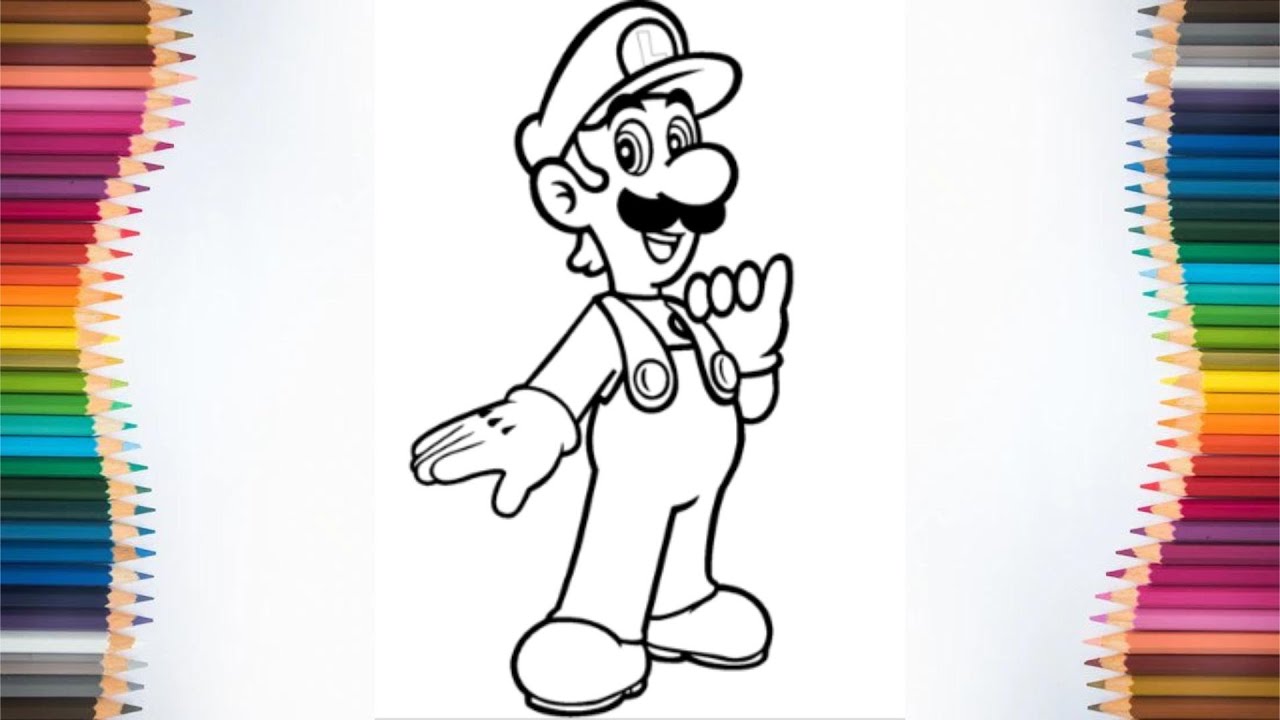 How to Paint Luigi Coloring Page | Painting for Kids, Toddlers - 4K ...