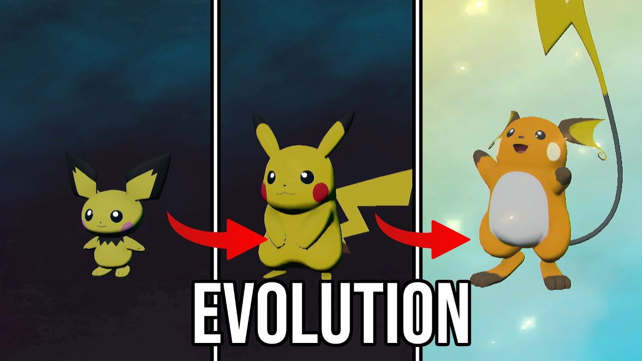Pichu | Pikachu | Raichu | Evolution in Pokemon Legends: Arceus | PLA ...