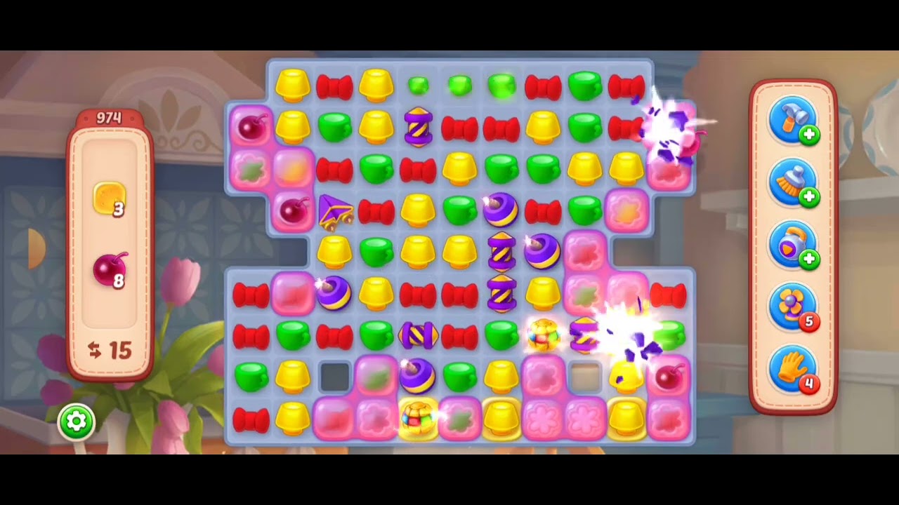 Homescapes level 974 all free booster use #974 - YouTube