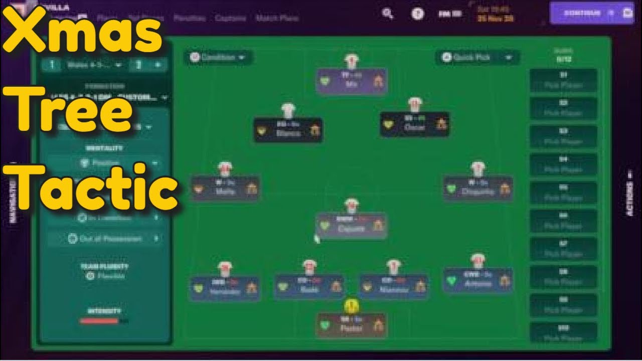 Xmas Tree Formation - Football Manager 2024 - YouTube