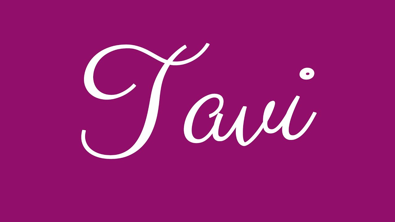 Learn how to Sign the Name Tavi Stylishly in Cursive Writing - YouTube