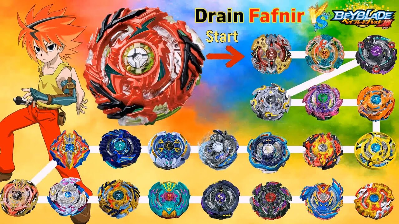 【Drain Fafnir VS ALL Beyblade Burst marathon】 ベイブレードバースト 베이블레이드 버스트 ...