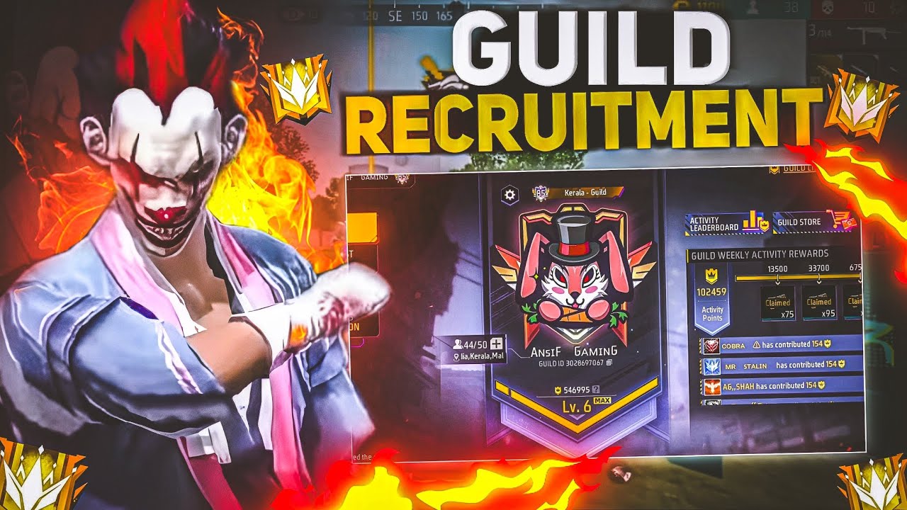 free fire guild recruitment kerala top 50 guild Tm Ansif Gaming 🔥 വെരു ...