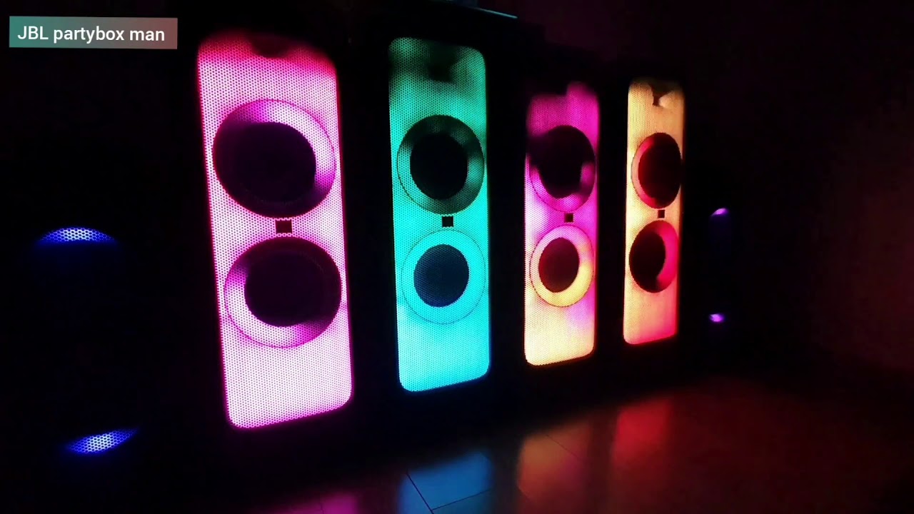 JBL speakers led light show - YouTube