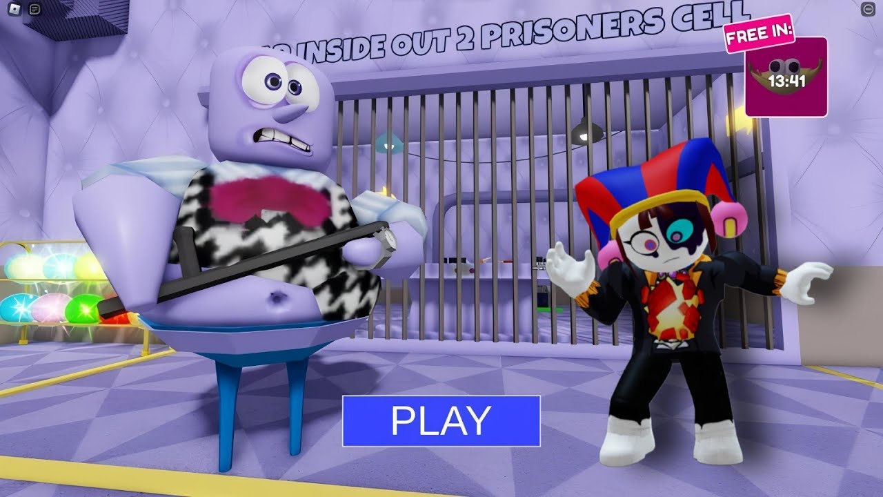FEAR INSIDE OUT 2 BARRY'S PRISON RUN! (OBBY!) - POMNI ESCAPING FROM ...