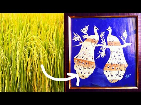 peddy tree to picock craft work/খড় দিয়ে ময়ুর তৈরি দেখুন।easy craft ...