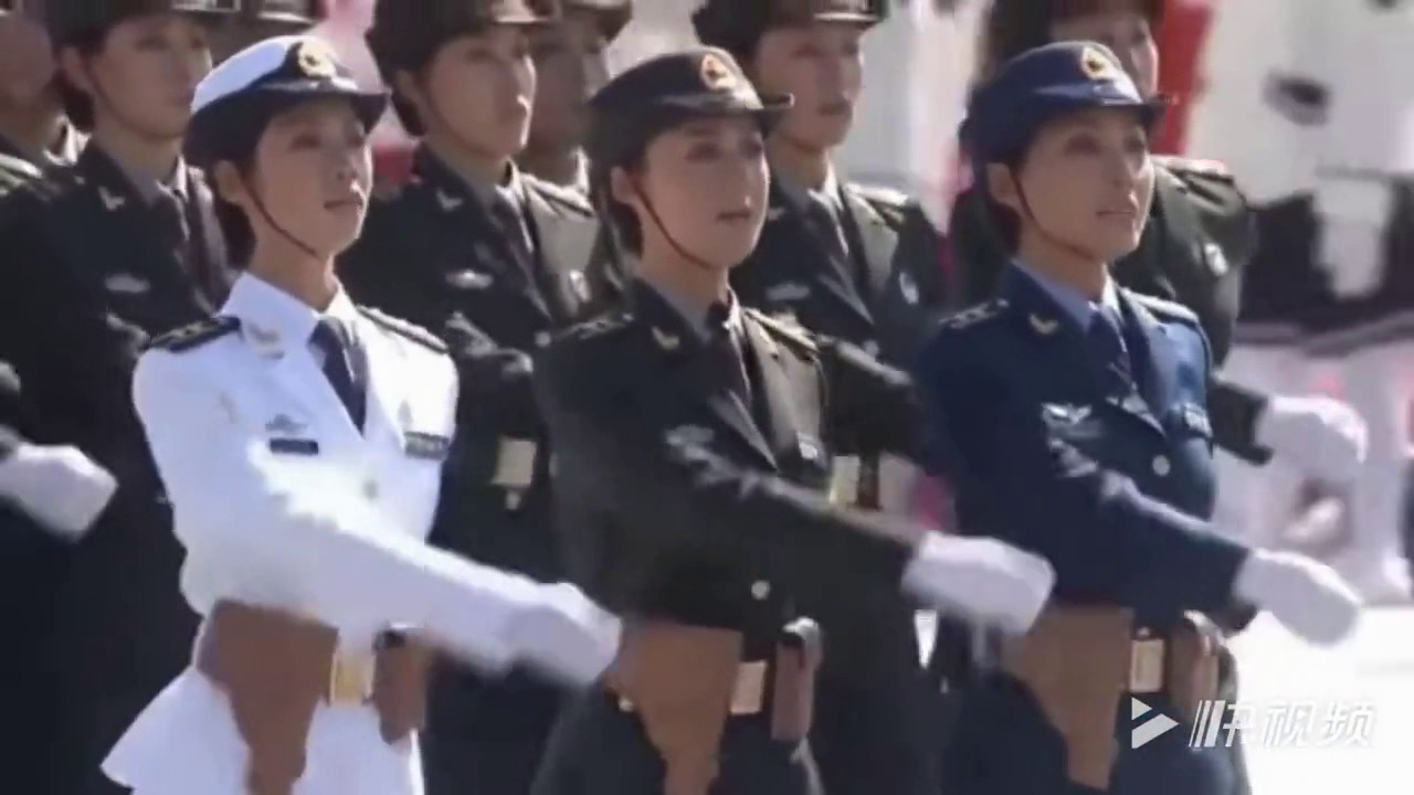 Beautiful Womens in Chinese Military Parade YouTube - YouTube