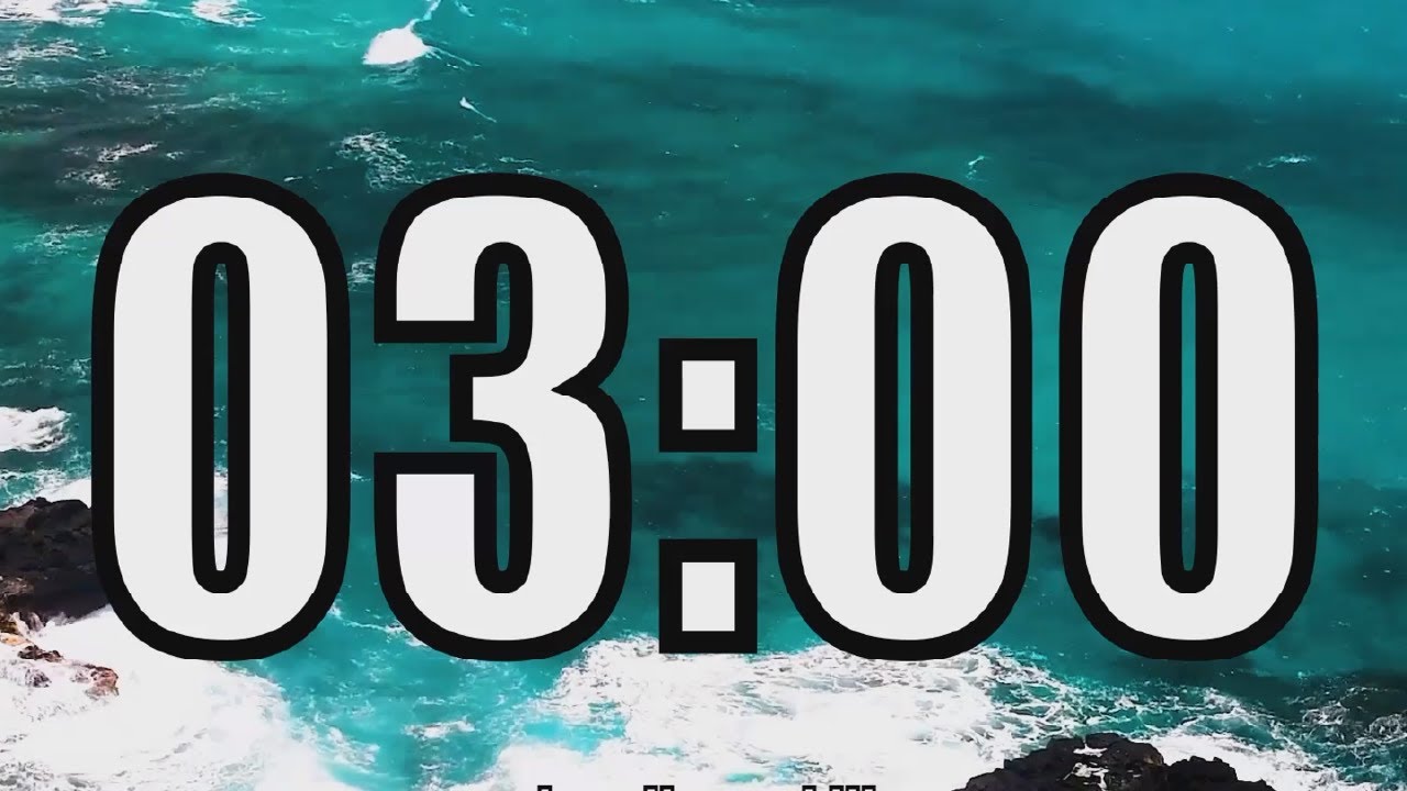 3 minute timer with Calm and Soft Music and sea in the background - YouTube