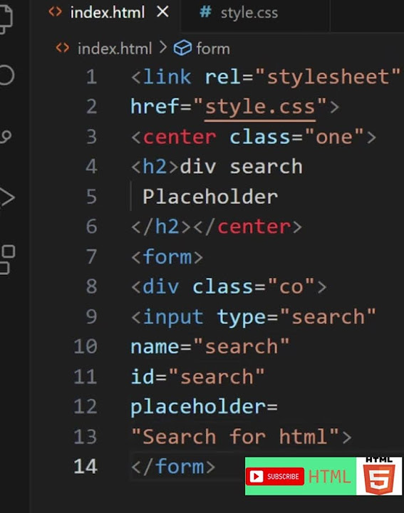 html div form Search Input Placeholder learn #html #htmlcode #coding #code #programminglanguage ...