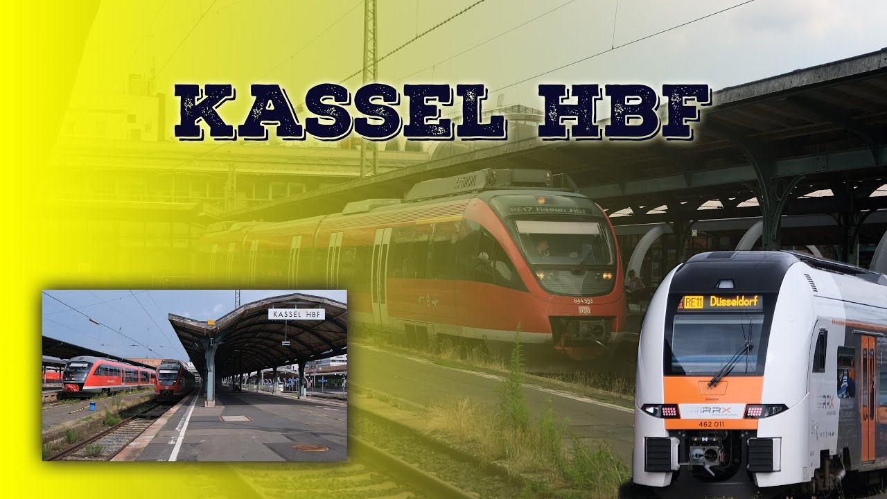 Kassel Hbf mit BR 644, 462, 146, RegioTram etc. - YouTube