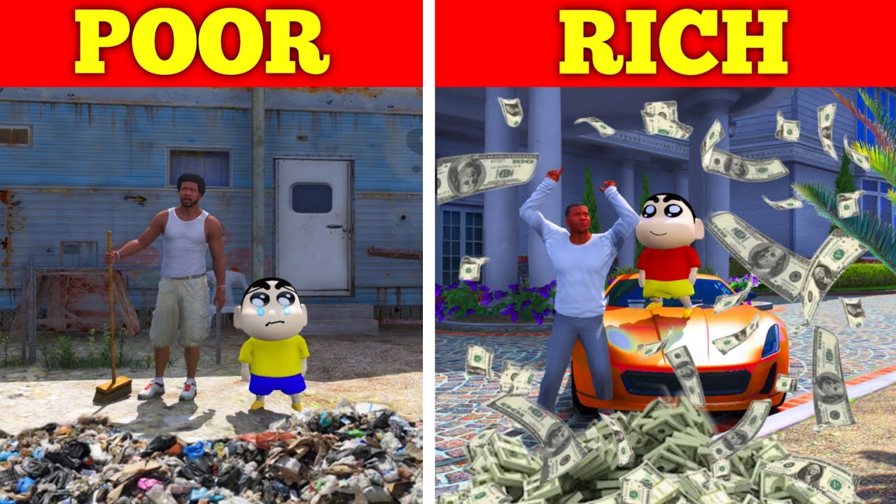 Franklin Poor Life To Rich Life in GTA 5! - YouTube