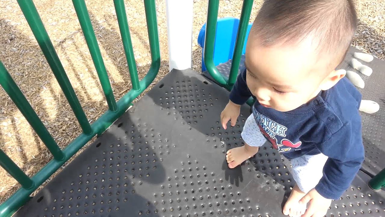 Baby rock climbing - YouTube