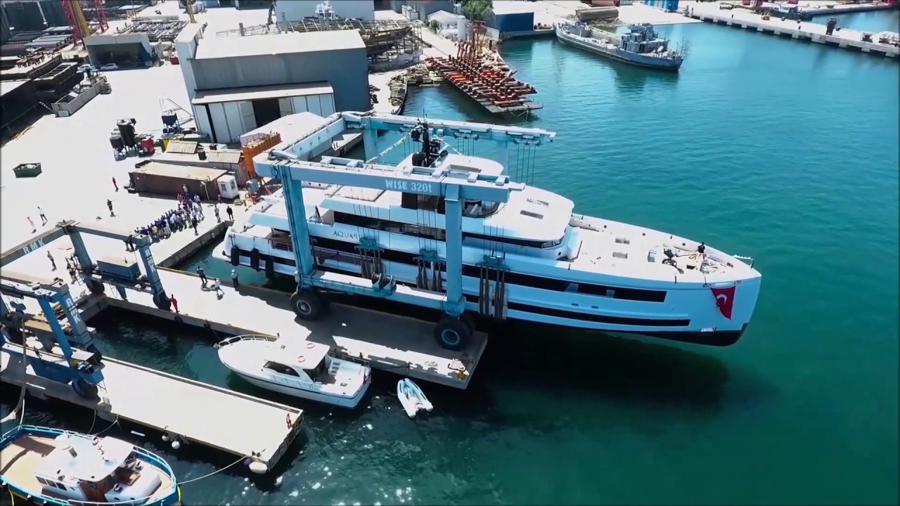 Aquarius 45 m Superyacht has been launched - YouTube