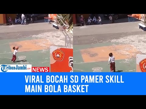 Viral Seorang Bocah SD Pamer Skill Masukan Bola Basket Berkali-kali
