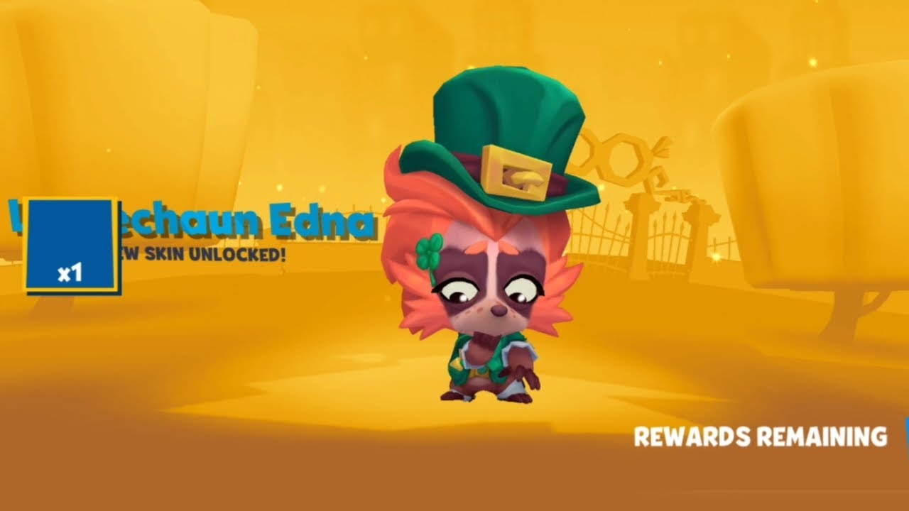 new zooba edna skin leprechaun unlock x100 gems - YouTube