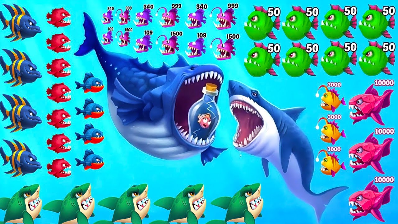 Fishdom 🐟 Monster Shark Extreme Attack 🔥 Fish Rescue from Monster Shark ...