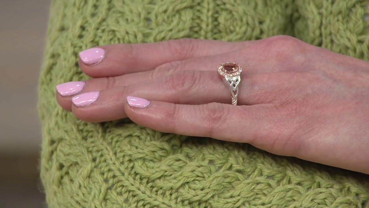 JMH Jewellery Sterling Silver Morganite Ring on QVC - YouTube