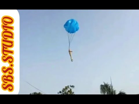 How to make a Parachute at home using plastic bag - YouTube