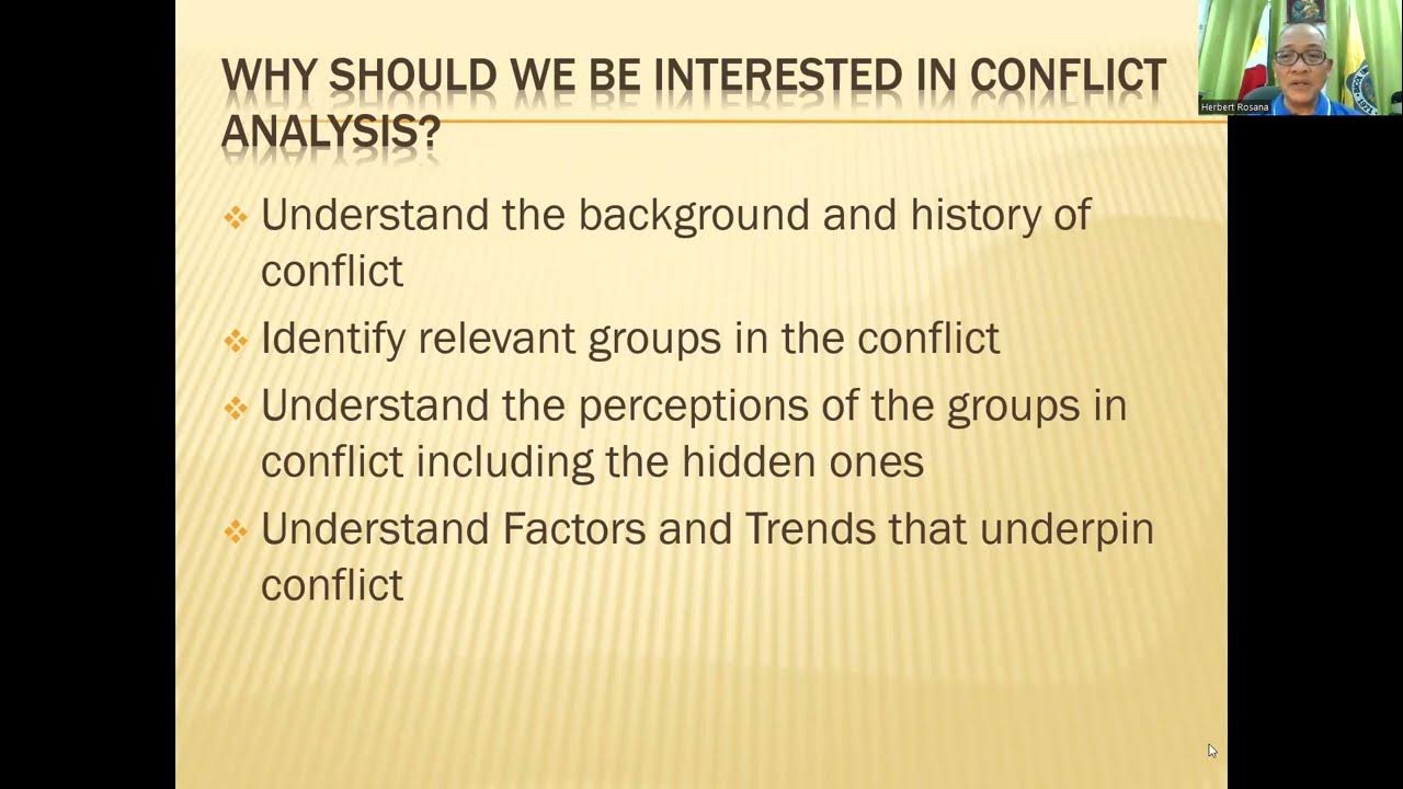 Lecture 1 Conflict Analysis - YouTube