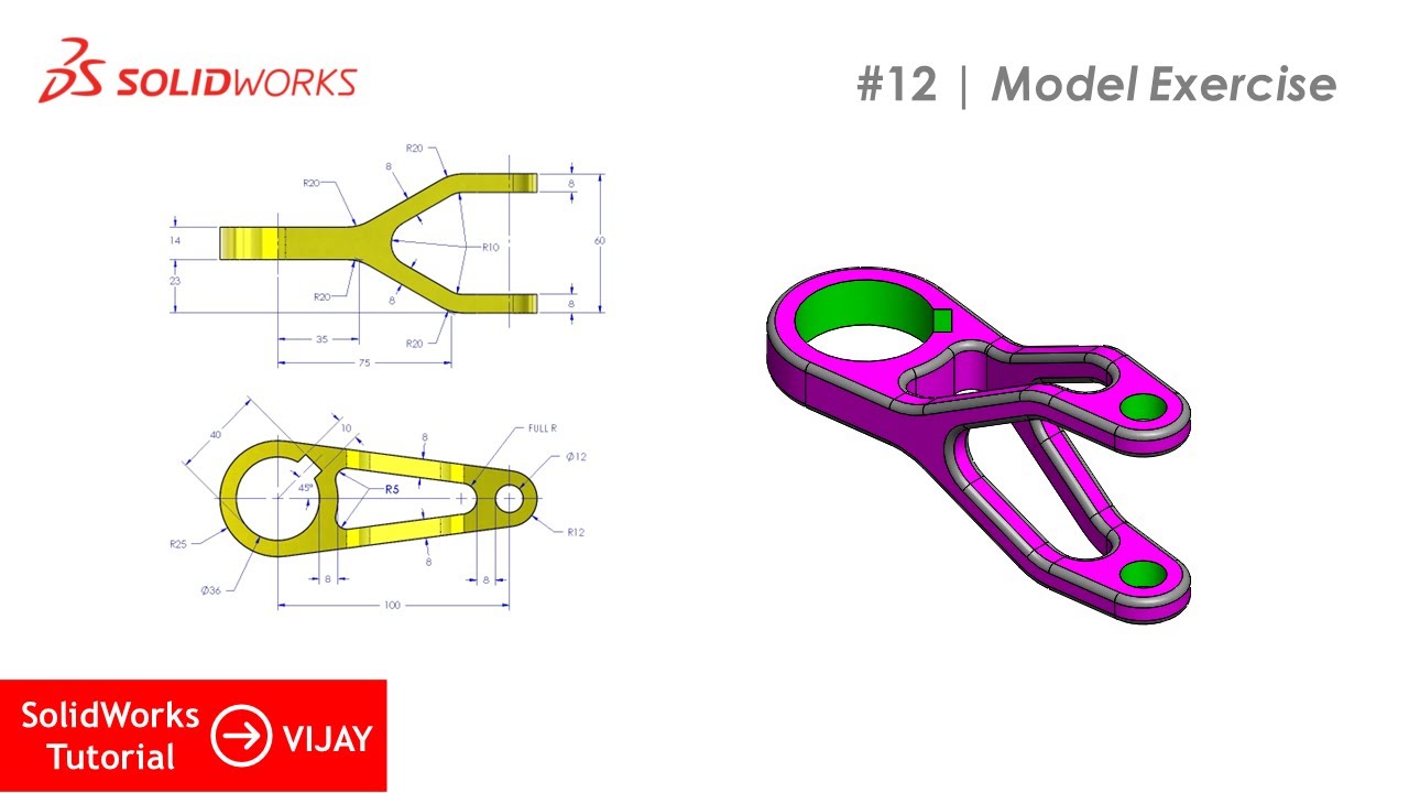 SolidWorks | 12 | Exercise Model - YouTube