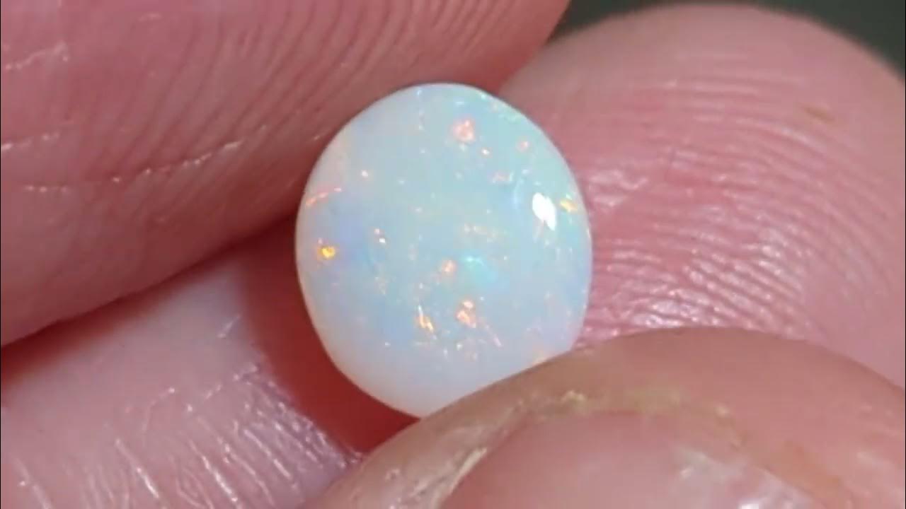 0.94ct Light Opal Multicolor Pinfire Oval Coober Pedy - YouTube