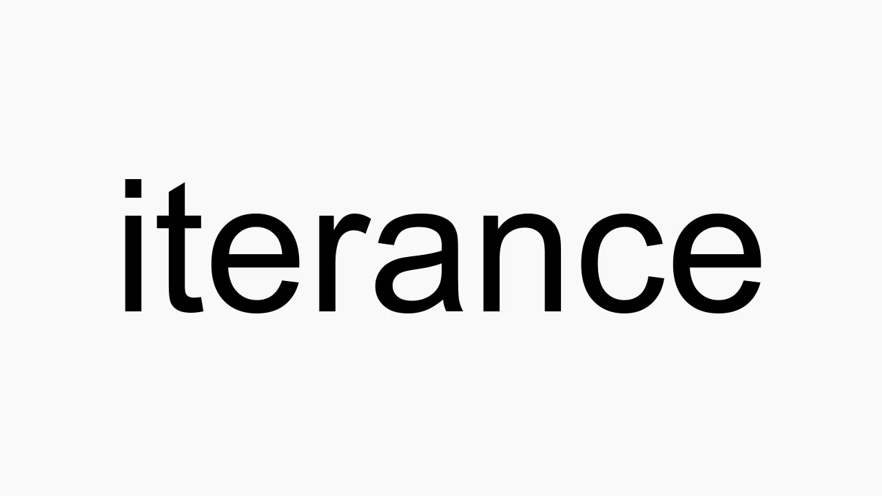 How to pronounce iterance - YouTube