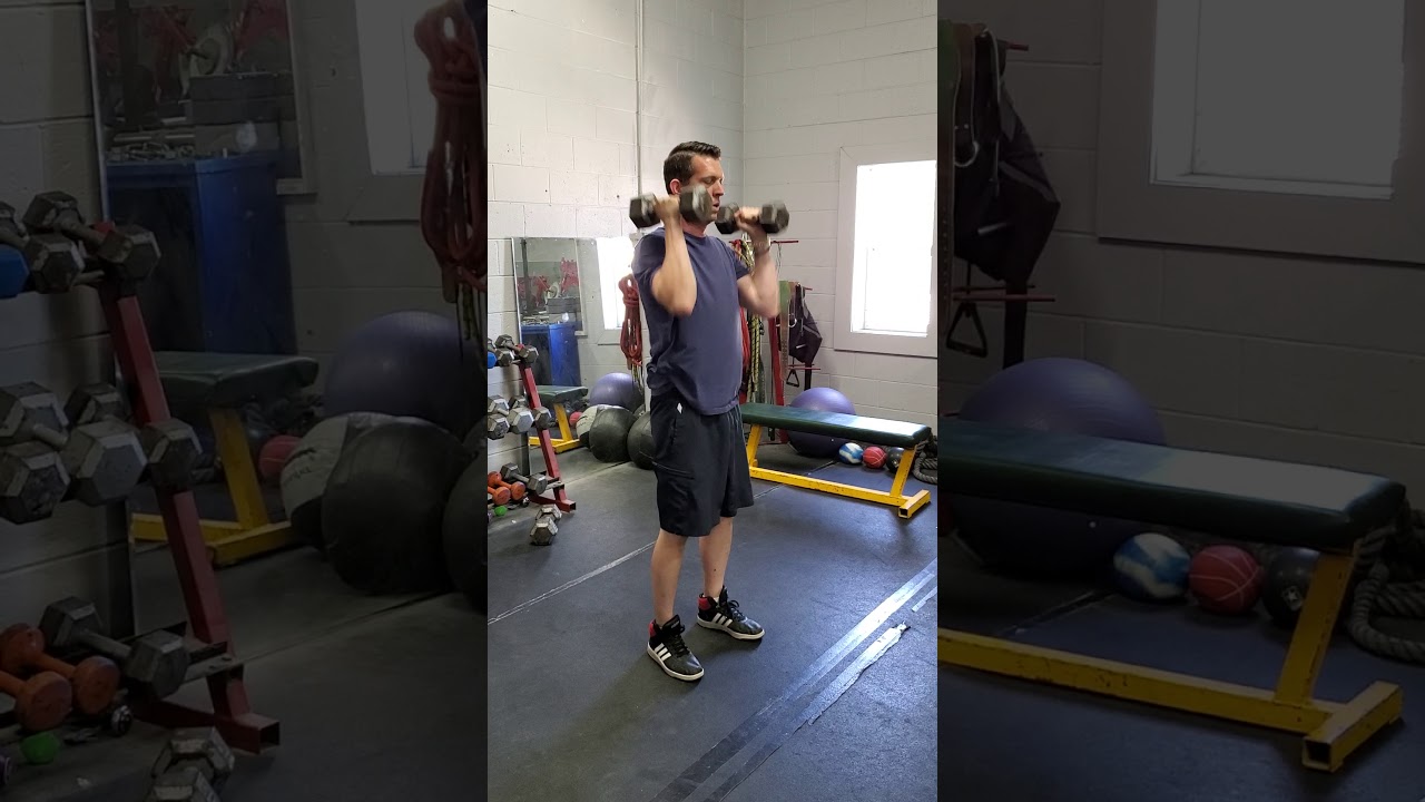 Dumbbell Squat Clean and Press - YouTube