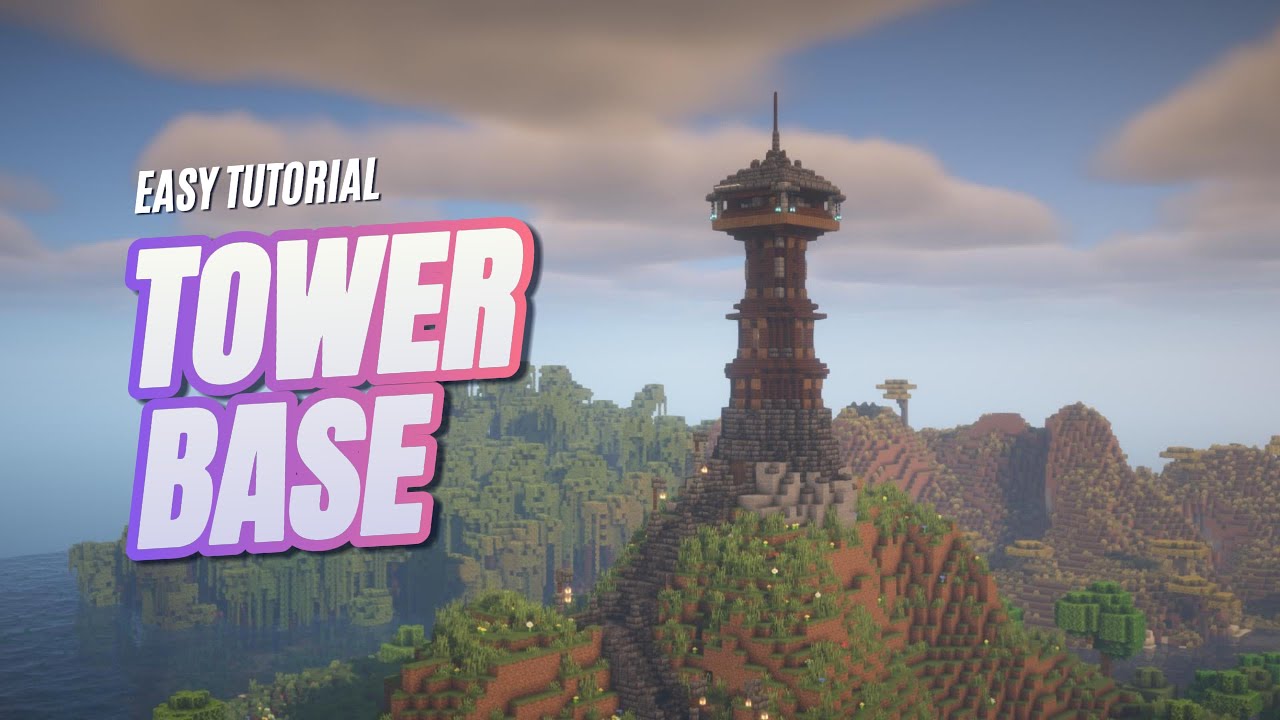 Creating an AMAZING Minecraft Survival Tower Base EASY - YouTube