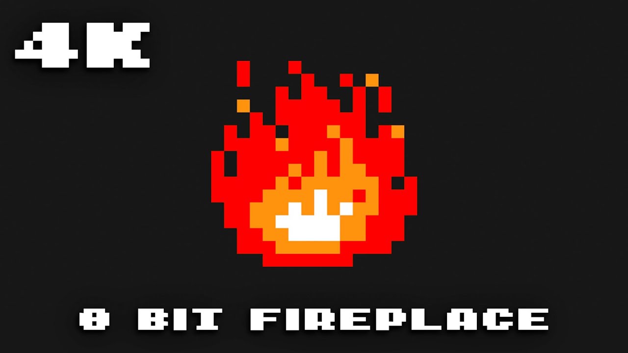 8 Bit Videogame Fireplace 4K Retro Arcade Nintendo Fire | 8 HOURS - YouTube