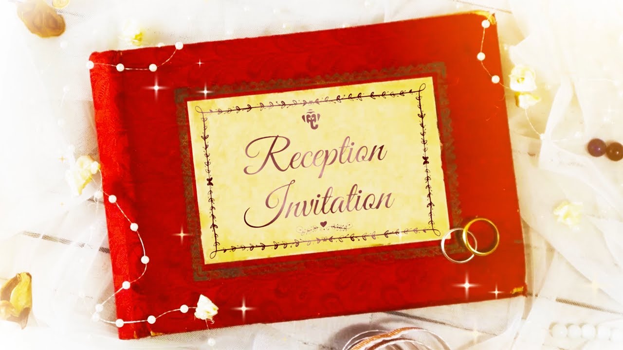 Shimmering Love - 4K Reception Invitation Sample | Starts at ₹ 199 or ...